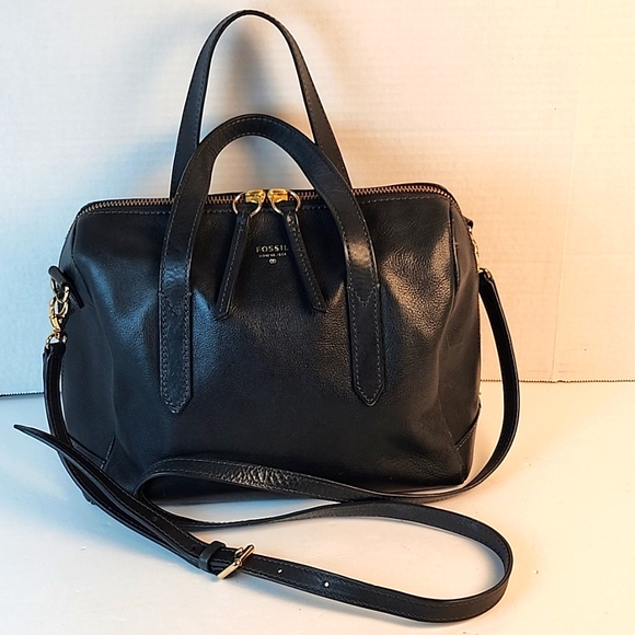 Fossil | Bags | Fossil Beautiful Leather Sydney Navy Satchelcrossbody ...